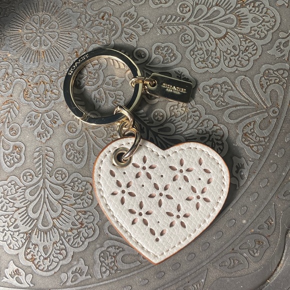 Coach | Accessories | Coach Eyelet Laser Cut Heart Keychain | Poshmark